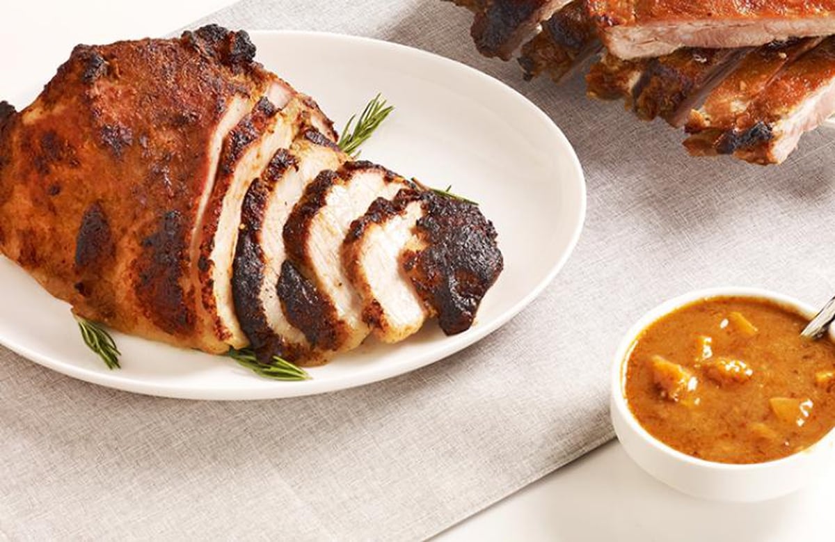 Posta de cerdo en salsa tres sensaciones - La Nación