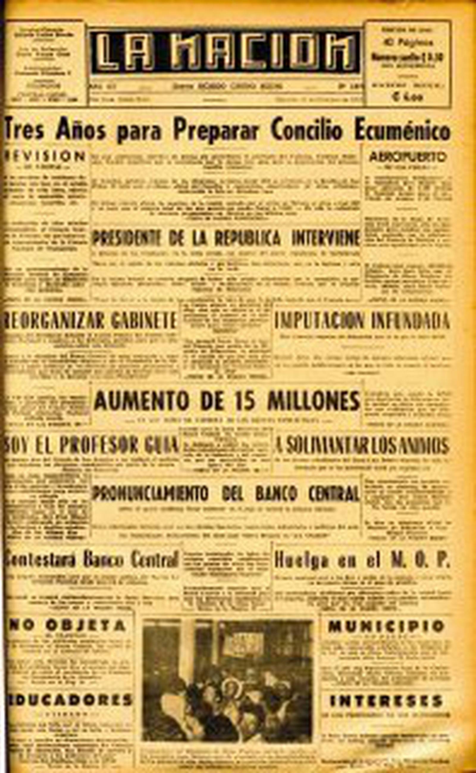 Hace 50 años, sábado 31 de octubre de 1959 | La Nación