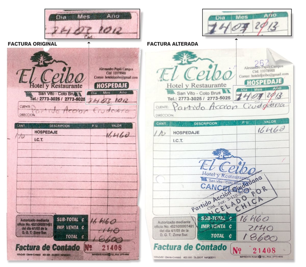 TSE halla facturas alteradas con tachones en gastos del PAC - La Nación