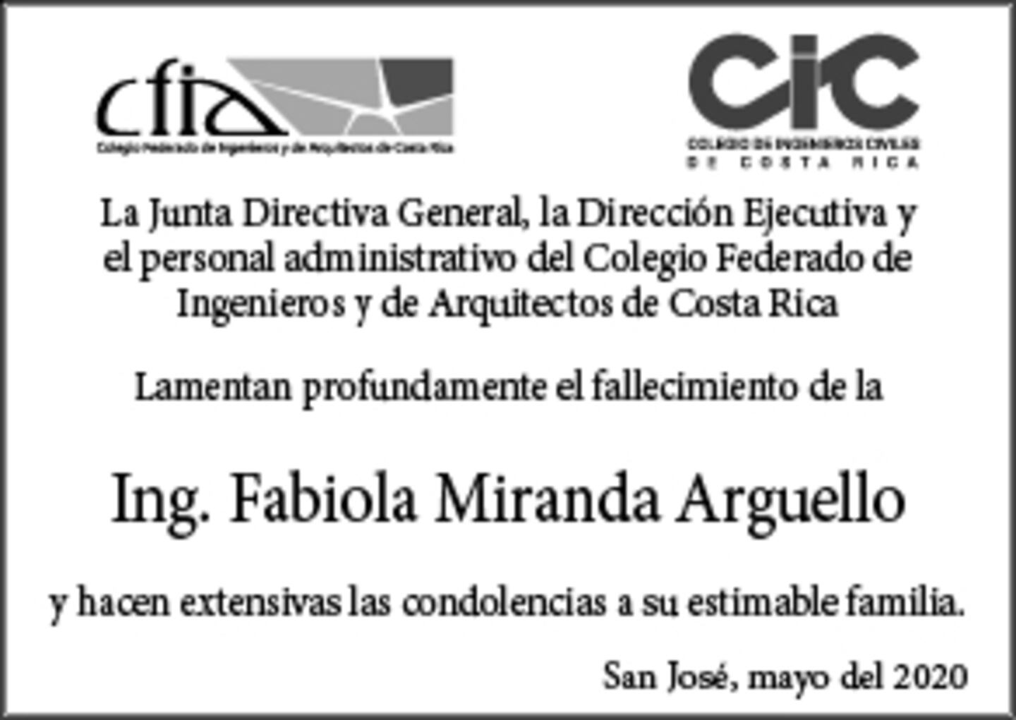 Ing. Fabiola Miranda Arguello | La Nación