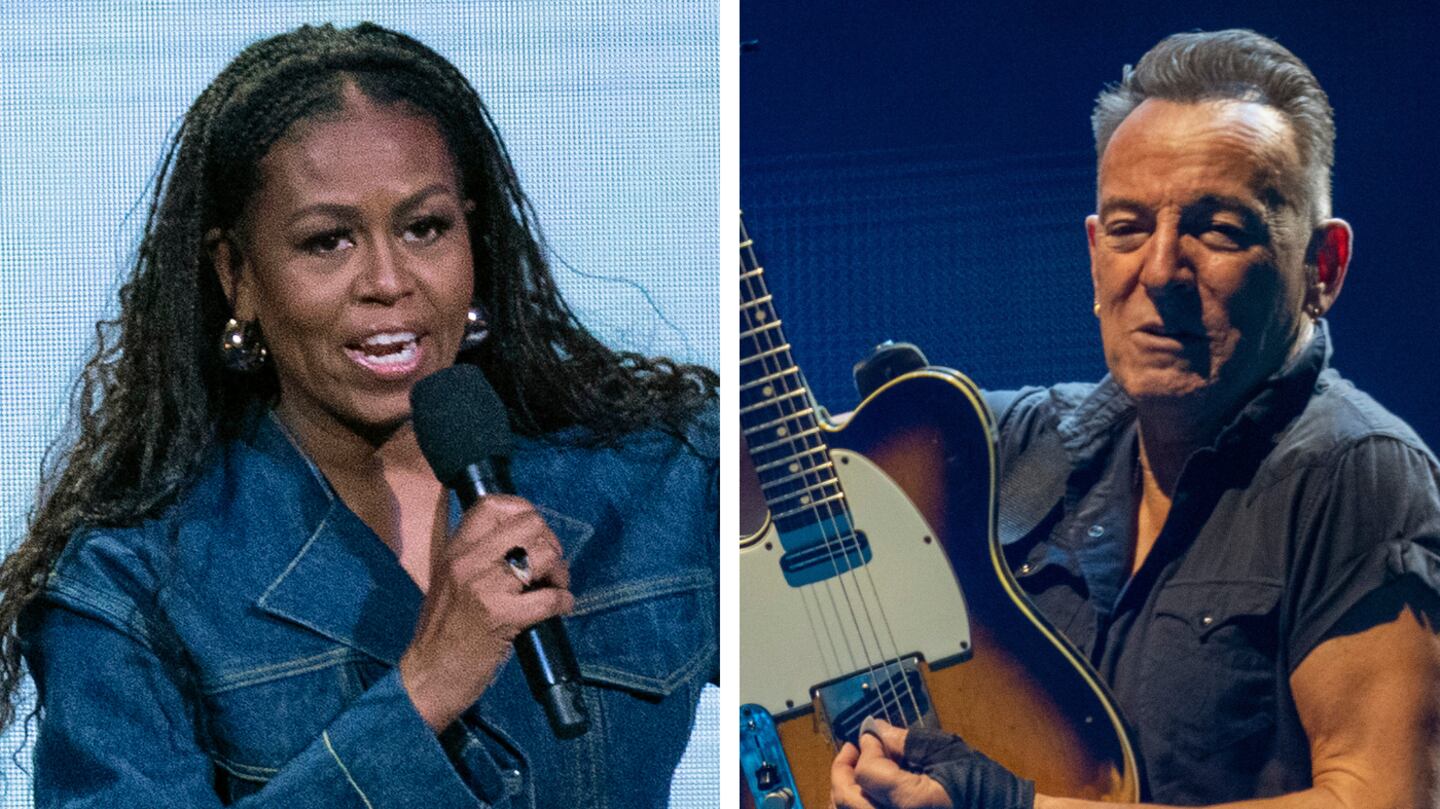 Michelle Obama debuta como corista de Bruce Springsteen en concierto en ...